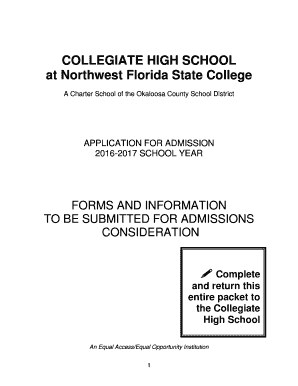 Fillable Online OWCC COLLEGIATE HIGH SCHOOL Fax Email Print - pdfFiller