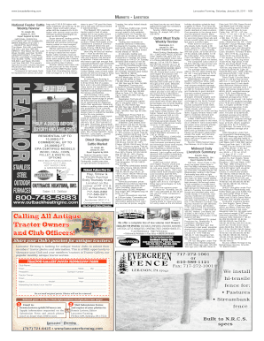 Fillable Online Markets Livestock Fax Email Print - pdfFiller