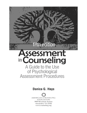 Fillable Online Assessment in Counseling: A Guide to the Use of ...