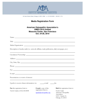 Fillable Online osteopathic Media Registration Form - American Osteopathic Association ...