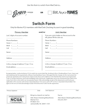 Fillable Online marinefederal Switch Form - Marine Federal Credit Union ...