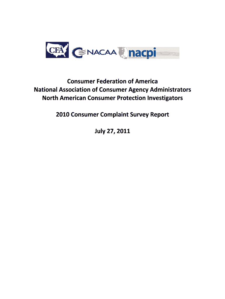 Report - Consumer Federation of America: Fill out & sign online | DocHub