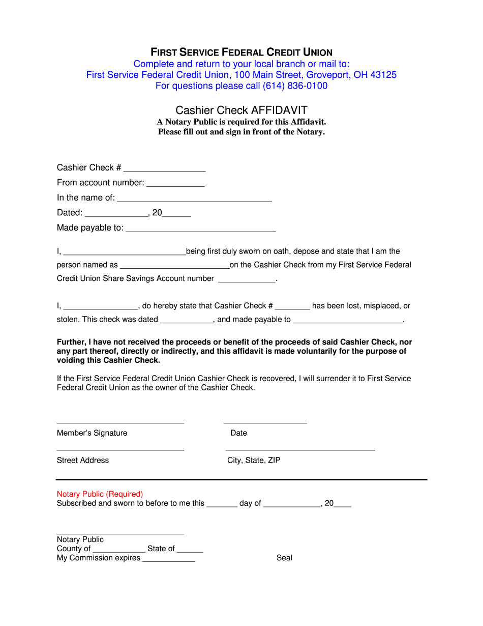 Quick Blank Cashier Check Fill out