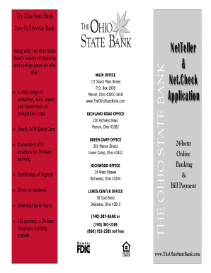 Fillable Online Apply Now - The Ohio State Bank Fax Email Print - pdfFiller