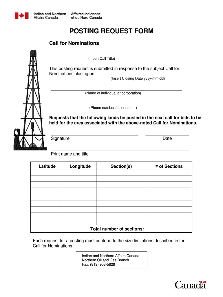 POSTING REQUEST FORM: Fill out & sign online | DocHub