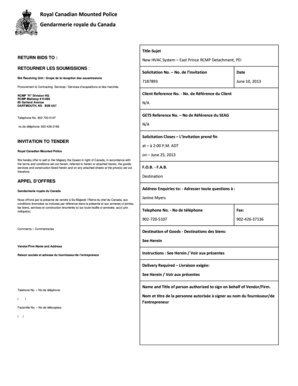 Fillable Online Royal Canadian Mounted Police Gendarmerie royale du ...