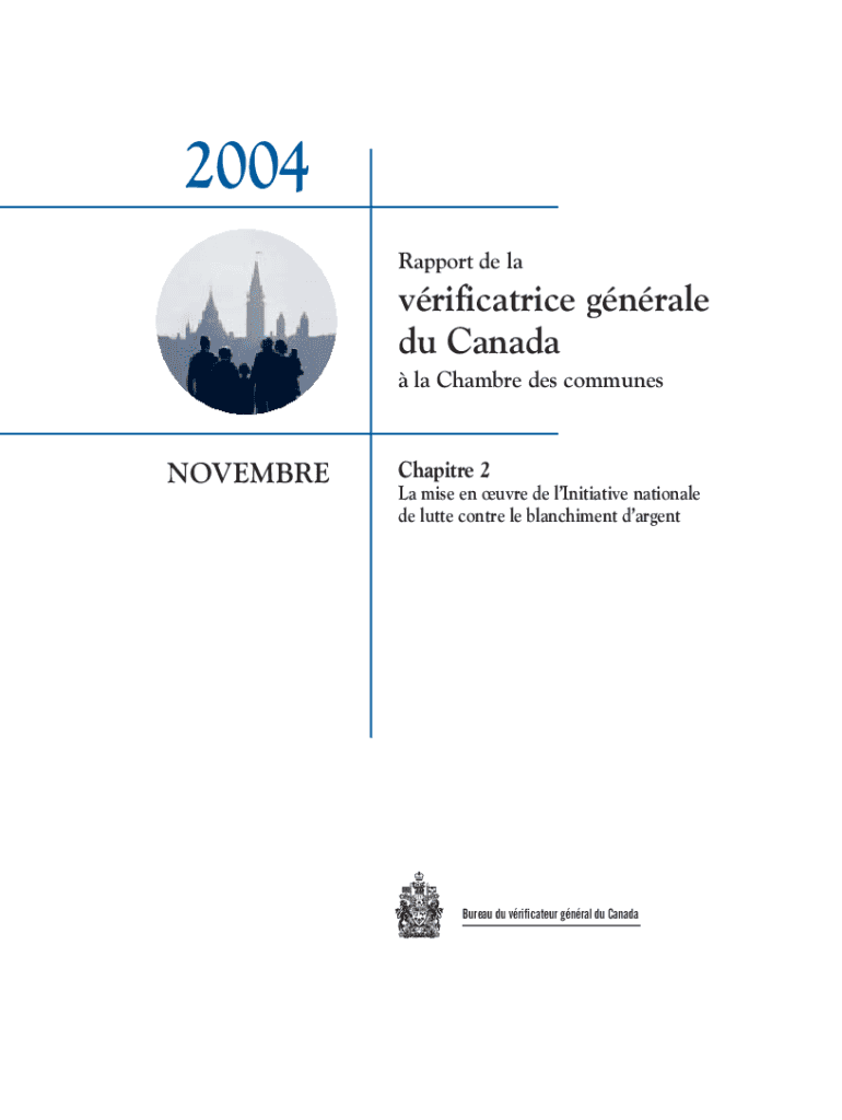2004 - Rapport de la vrificatrice gnrale du Canada - Novembre Chapitre 2La mise en uvre de l ...