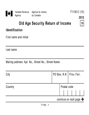 Canada Revenue Agence Du Revenu Agency Du Canada 2012 Old ... - Cra-arc ...