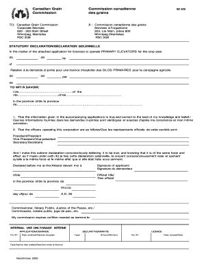 Fillable Online Statutory declaration form / D?claration solennelle ...