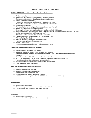 Fillable Online Initial Disclosure Checklist - Essex Wholesale Fax ...