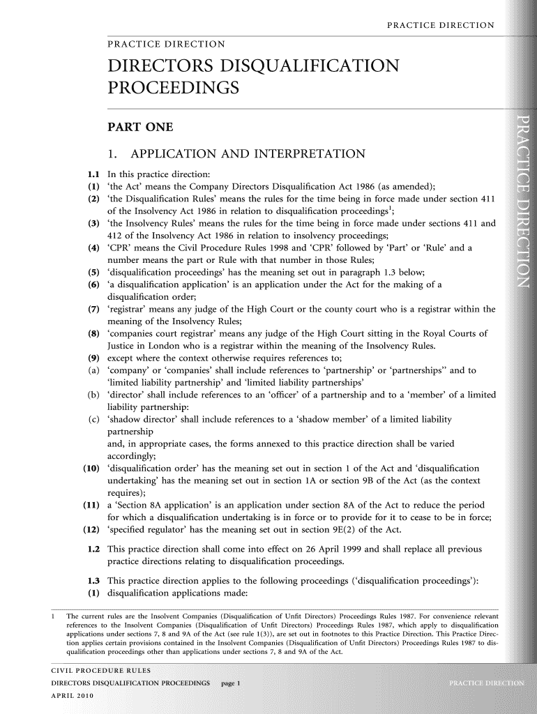 Fillable Online PRACTICE DIRECTION Fax Email Print - pdfFiller