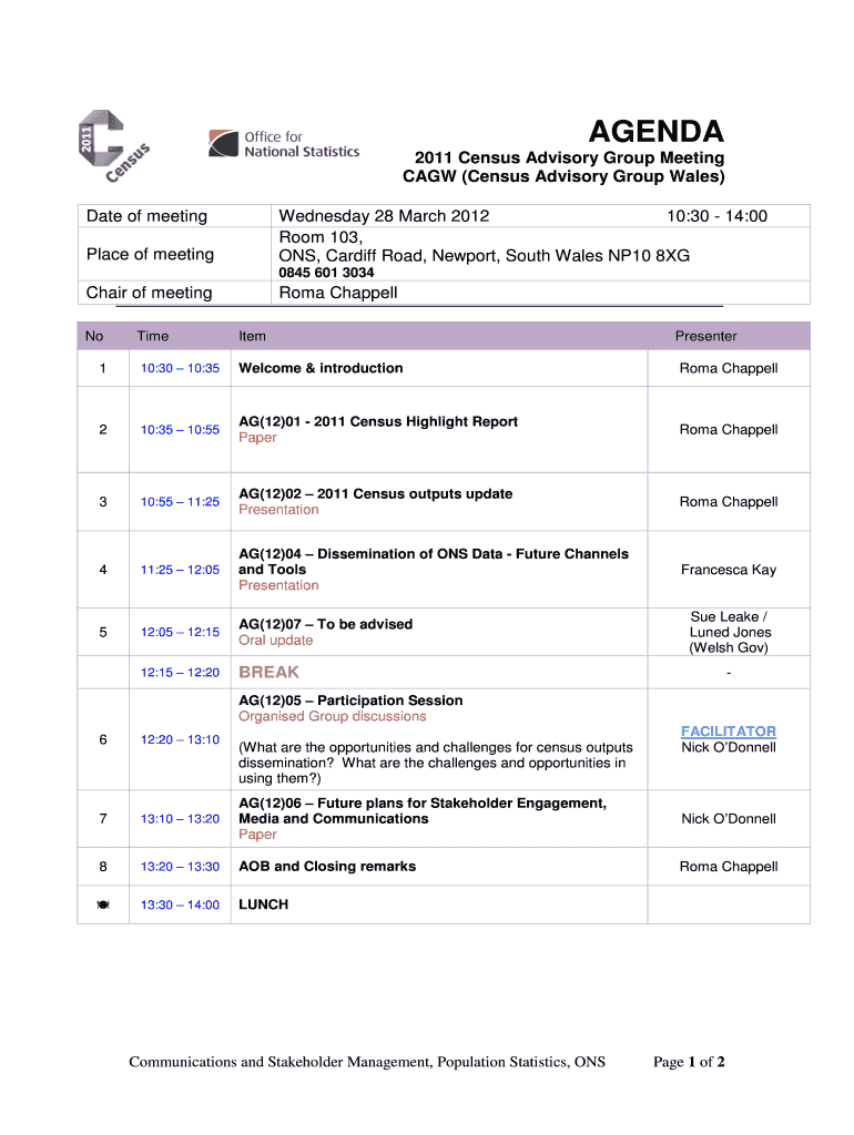 CAGW (Census - ons gov: Fill out & sign online | DocHub