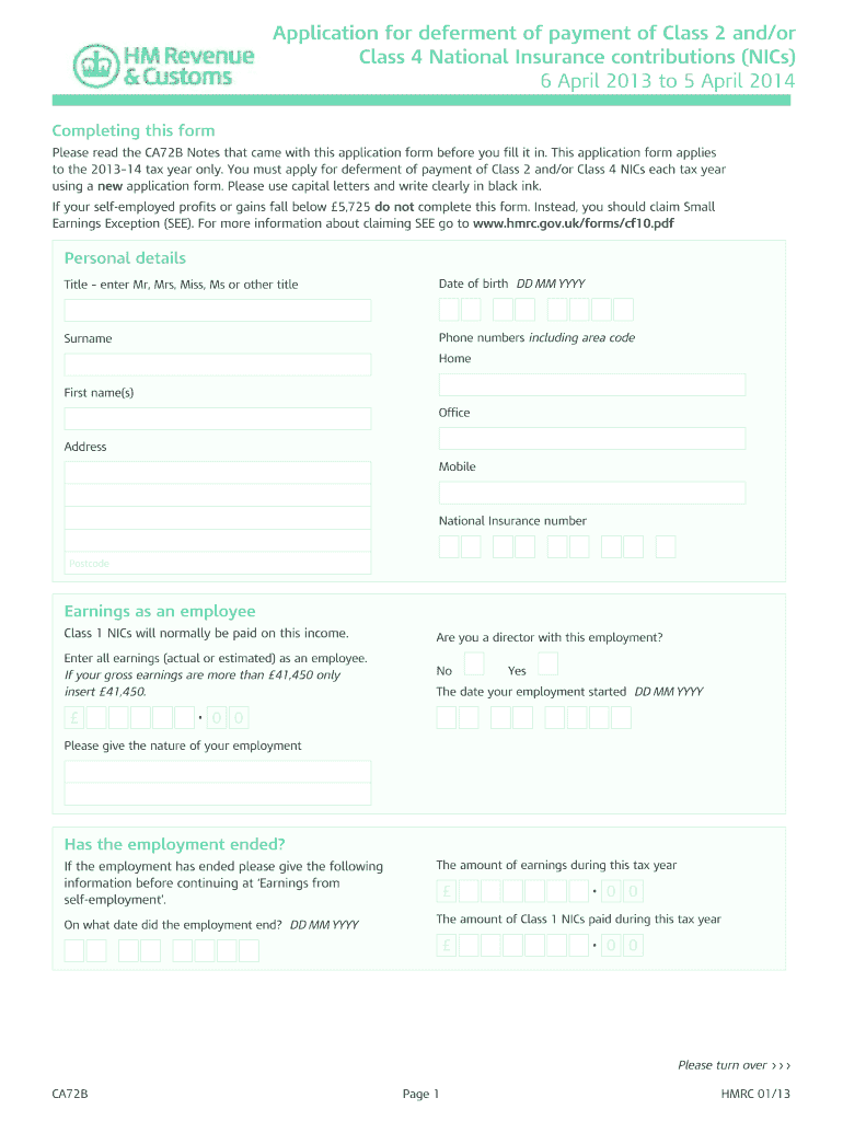 Ca72b 201314 2014 form: Fill out & sign online | DocHub