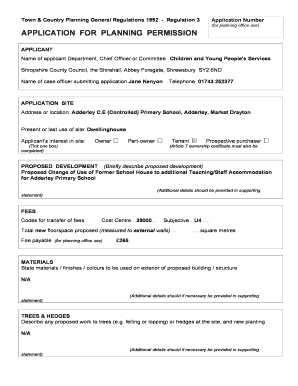 Fillable Online Application Form.pdf - Shropshire Council Fax Email Print - pdfFiller