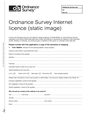 Fillable Online Ordnance Survey Internet licence (static image ...
