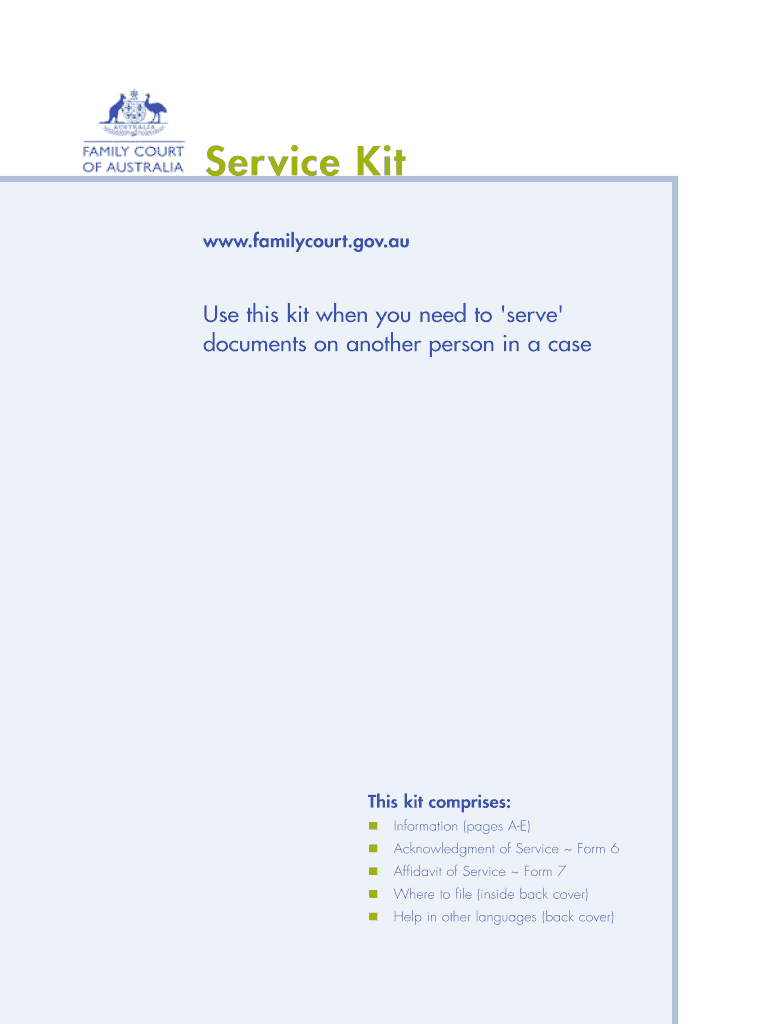 Fillable Online Service Kit Fax Email Print - pdfFiller