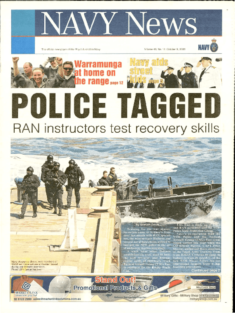 Clearance Diving Branch (RAN): Fill out & sign online | DocHub