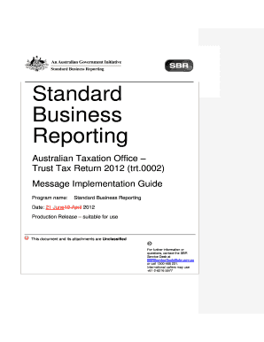 Standard Business Reporting Australian Taxation Office – Trust Tax ...