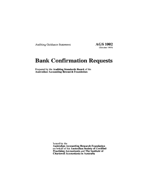 Fillable Online ags 1002 bank confirmation requests form Fax Email ...