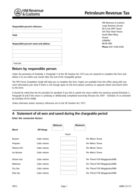 Fillable Online hmrc gov PRT2 - Return by responsible person - HM ...