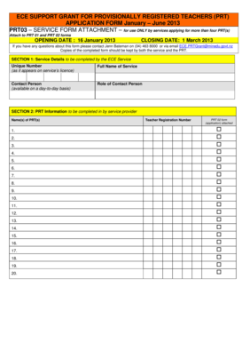 Fillable Online Application form. January-June 2013. - ECE Lead Fax ...