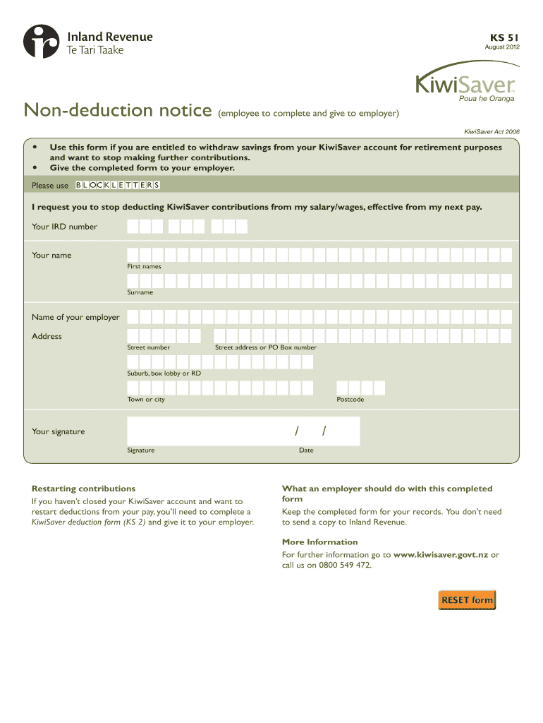 Fillable Online Non-deduction notice Fax Email Print - pdfFiller