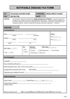 Fillable Online Notifiable Diseases Fax Form PDF, 141 KB - West Coast ...