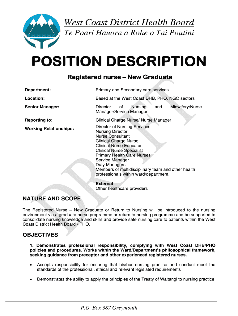 Position Description: Fill out & sign online | DocHub