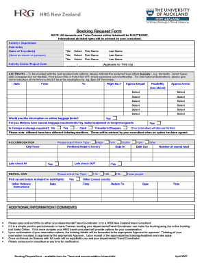 Air Ticket Booking Request - Fill Online, Printable, Fillable, Blank ...
