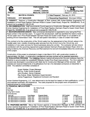 Fillable Online chandleraz Construction manager at risk contract # ...