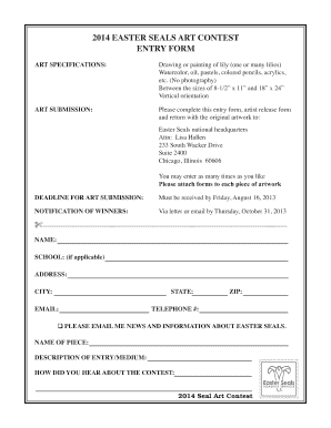 Fillable Online Download an entry form in PDF format - Easter Seals Fax ...