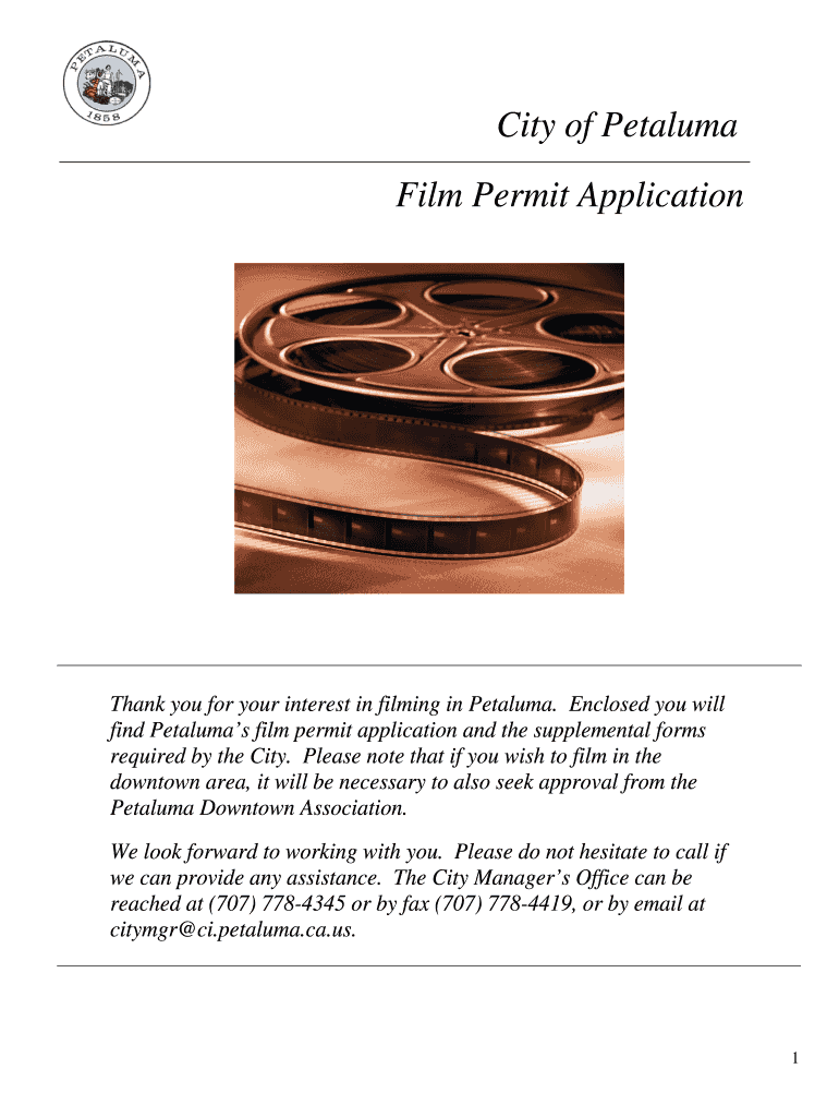 Film Permit Application: Fill out & sign online | DocHub