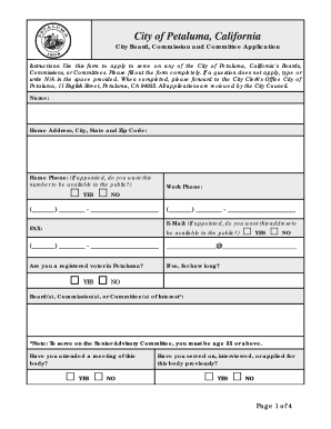 Fillable Online City Application Form Fax Email Print - pdfFiller
