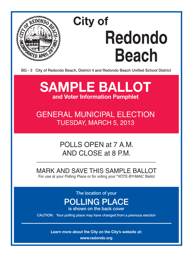 SAMPLE BALLOT and Voter Information Pamphlet: Fill out & sign online ...