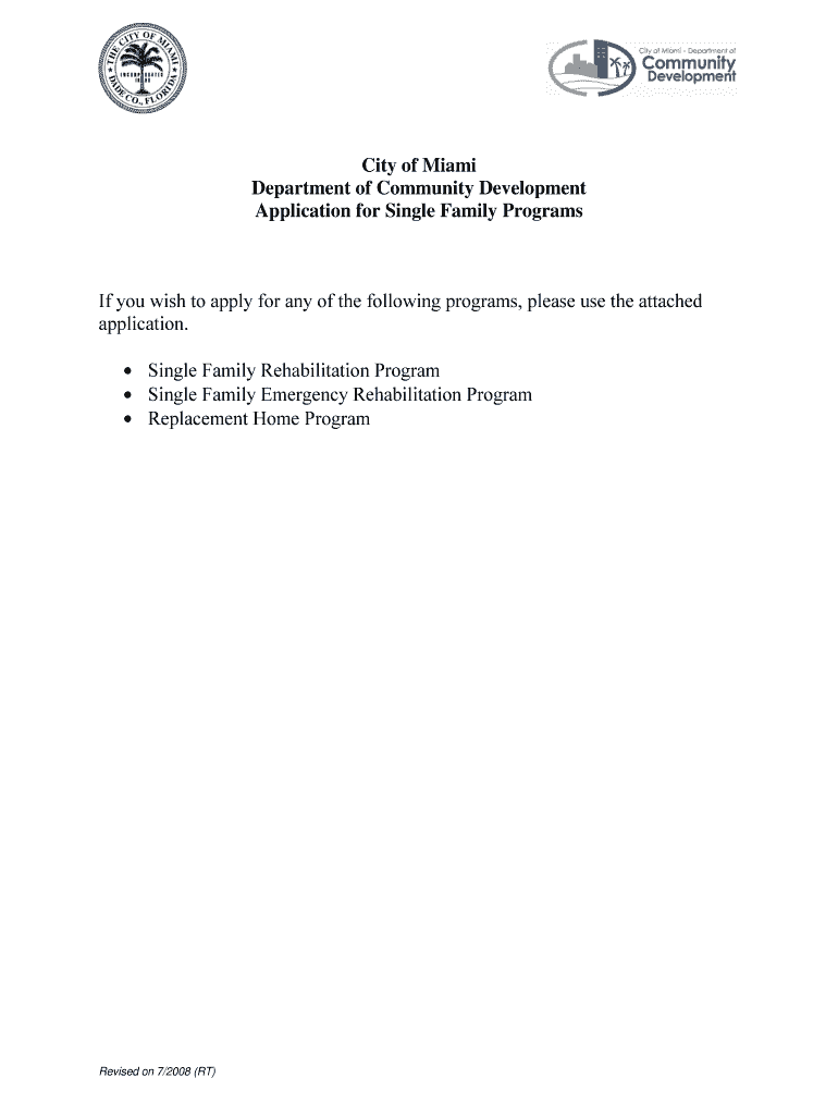 Fillable Online Application for Single Family Programs Fax Email Print ...