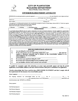 City Of Plantation Building Department - Fill Online, Printable ...
