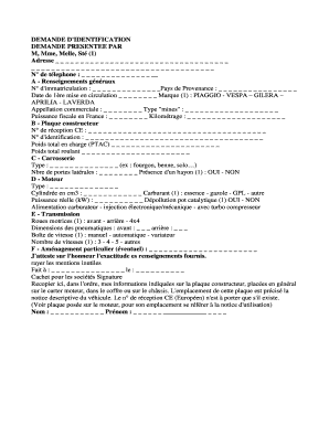 Remplissable En Ligne DEMANDE DIDENTIFICATION DEMANDE PRESENTEE PAR M Mme Fax Email Imprimer ...