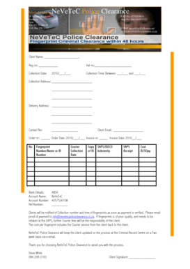 Nevetec Police Clearance - Fill Online, Printable, Fillable, Blank | pdfFiller