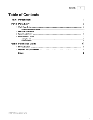 Fillable Online Part II Parts Entry Fax Email Print - pdfFiller