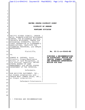 Fillable Online earthjustice UNITED STATES DISTRICT COURT DISTRICT OF ...