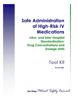 Fillable Online Safe Administration of High-Risk IV Medications Fax ...