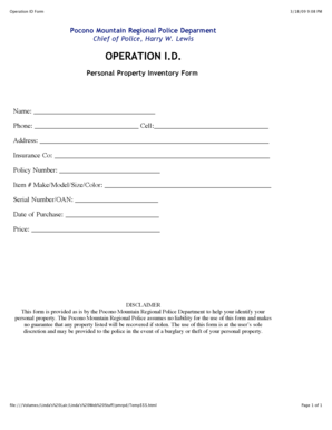 Fillable Online Operation ID Form - bpmrpdcomb Fax Email Print - pdfFiller