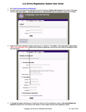 Fillable Online LLU Online Registration System User Guide Fax Email ...