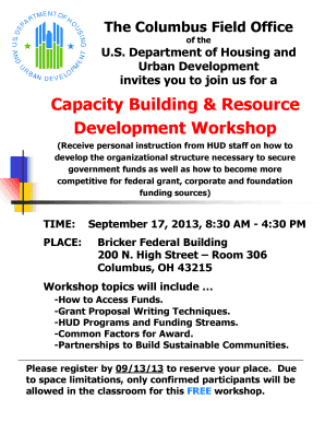 Fillable Online cohhio Capacity Building Resource Development Workshop ...