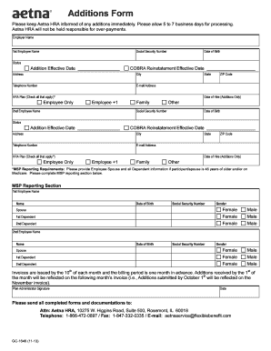 Fillable Online Additions Form - Flexible Benefit Fax Email Print ...