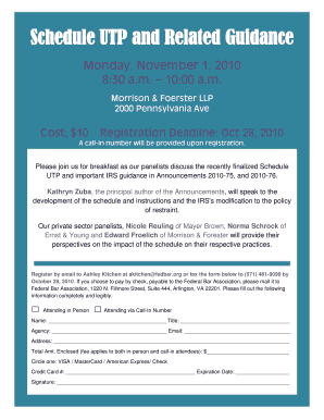 Fillable Online fedbar Schedule UTP and Related Guidance - Federal Bar ...