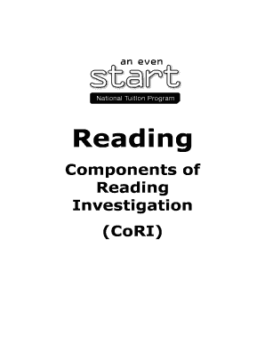 Fillable Online Reading Components of Reading Investigation (CoRI ...