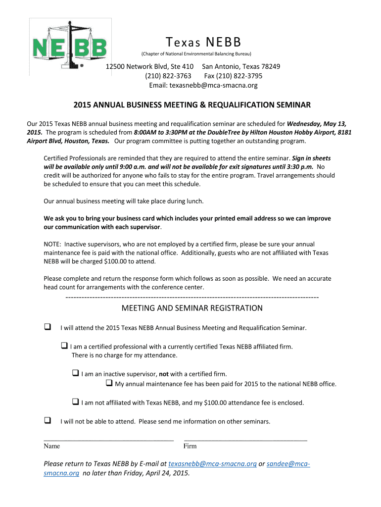 Fillable Online nebb Texas NEBB - nebb Fax Email Print - pdfFiller