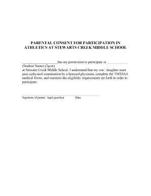 Fillable Online scm rcs k12 tn PARENTAL CONSENT FOR PARTICIPATION IN ...
