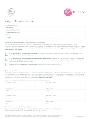 Fillable Online Help to buy declaration - Virgin Money for Intermediaries Fax Email Print ...